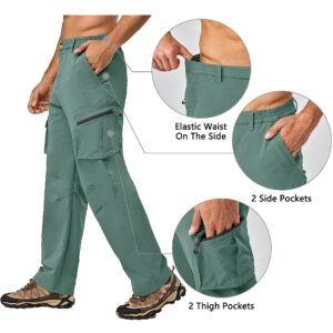 Little Donkey Andy Men's Quick Dry UPF 50+ Cargo Pants, Stretch Lightweight Outdoor Hiking Pants Sage S