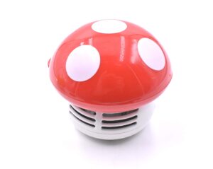 art&beauty mini cute table dust vaccum cleaner, mushroom shaped new portable corner desk vaccum cleaner mini cute vacuum cleaner dust sweeper (red)