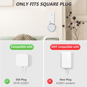 WALI Outlet Wall Mount, Holder Stand for Echo Dot 3rd Gen, Smart Home Speakers Plug Mount for Alexa with Cable Management, (AMM002-W), 1 Pack, White