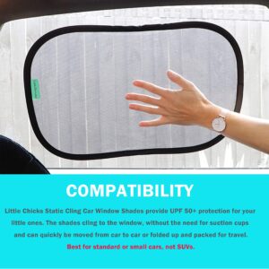 Little Chicks Static Cling Car Window Shades UPF 50+ Sun Protection - 2 Pack - Model CK103