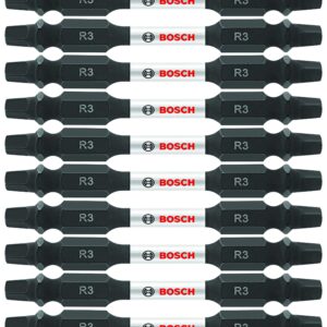 BOSCH ITDESQ325B 10-Pack 2-1/2 In. Square #3 Impact Tough Double-Ended Screwdriving Bits