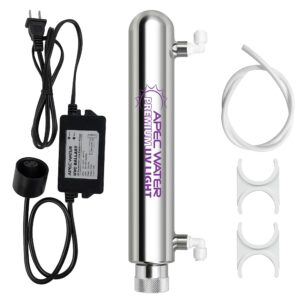 apec intense stainless steel ultra-violet sterilizer water filtration kit ug-uvset-1-4-ss