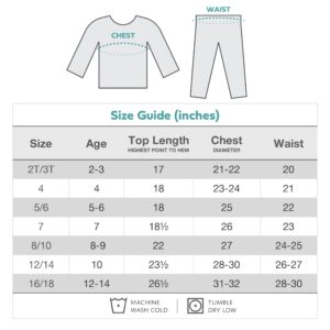 Andrew Scott Boys Long John Ultra-Soft Cotton Stretch Base Layer Underwear Sets / 3 Long Sleeve Tops + 3 Long Pants - 6 Piece Mix & Match (3 Sets / 6 Pc -WHITE, 12/14)