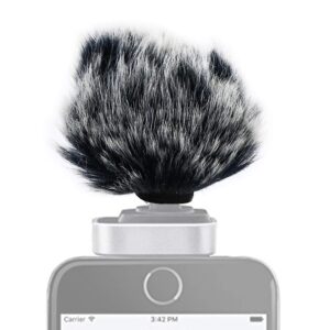 microphone furry windscreen windjammer for mv88 - customized pop filter deadcat windshield wind jammer compatible with shure mv88 ios digital stereo condenser mic by youshares