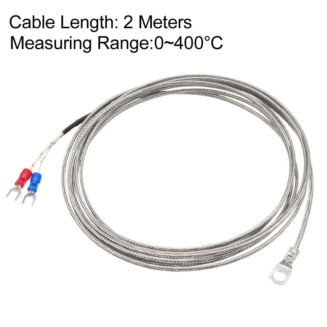 uxcell K Type Thermocouple Temperature Sensor Probe with 2M Cable 6mm Hole 32-752F/0-400C