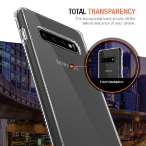 Trianium Clarium Case Designed for Galaxy S10 Case (2019) - Clear TPU Cushion/Hybrid Rigid Back Plate/Reinforced Corner Protection Cover for Samsung Galaxy S 10 Phone (PowerShare Compatible)