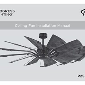 Springer Collection 60-Inch 12-Blade Distressed Walnut Coastal Windmill Ceiling Fan, Bronze