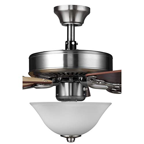 AirPro Collection 52" Five-Blade Ceiling Fan with White Etched Light Kit