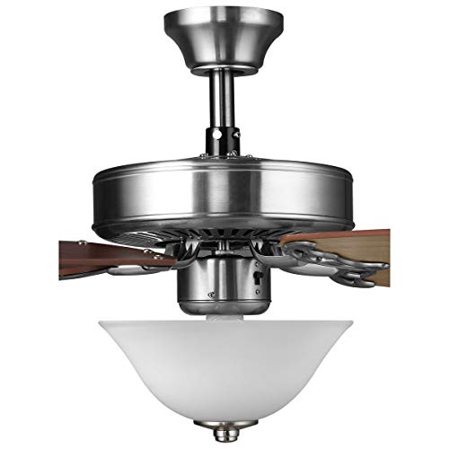 AirPro Collection 52" Five-Blade Ceiling Fan with White Etched Light Kit