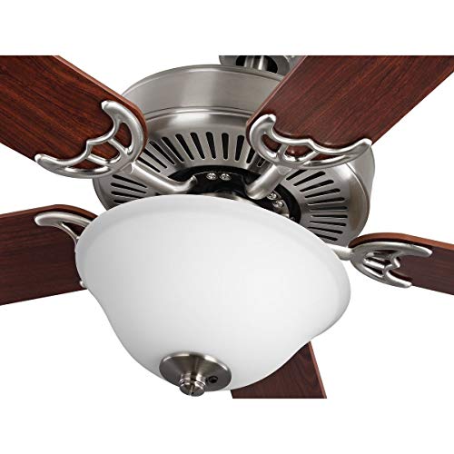 AirPro Collection 52" Five-Blade Ceiling Fan with White Etched Light Kit