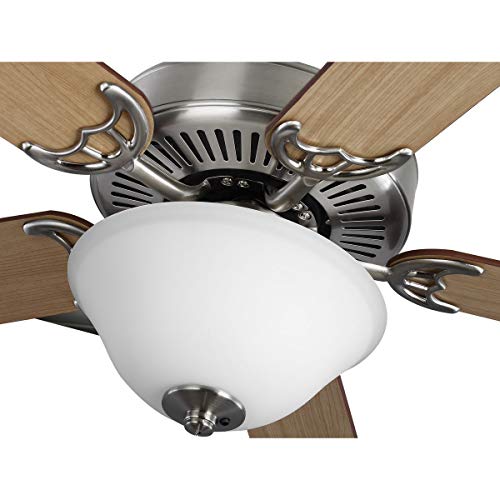 AirPro Collection 52" Five-Blade Ceiling Fan with White Etched Light Kit