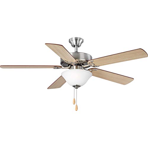 AirPro Collection 52" Five-Blade Ceiling Fan with White Etched Light Kit