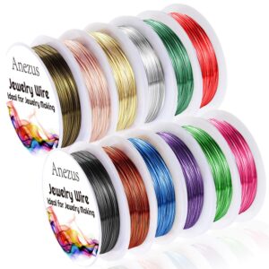 anezus 12 rolls jewelry wire craft wire tarnish resistant beading wire for jewelry making supplies