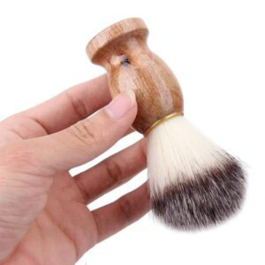 heaven2017 shaving brush for men, beard cleaning brush fine nylon hair wood handle facial barber brush