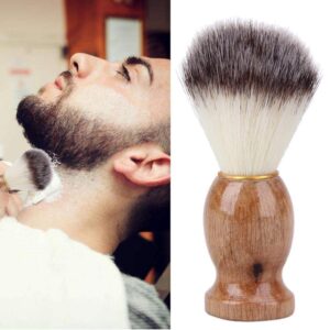 heaven2017 Shaving Brush for Men, Beard Cleaning Brush Fine Nylon Hair Wood Handle Facial Barber Brush