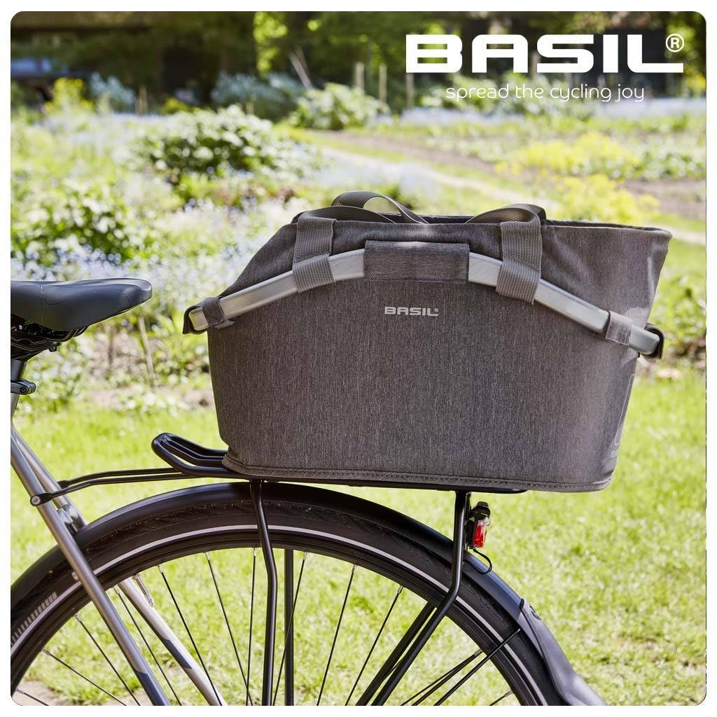 Basil Classic Carry All Rear Basket, Black, 22 Litre