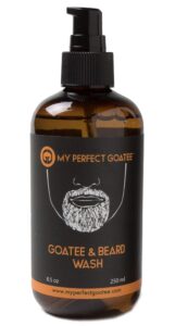 my perfect goatee®️ premium beard wash hydrating facial hair cleanser (8.5 oz beard wash)