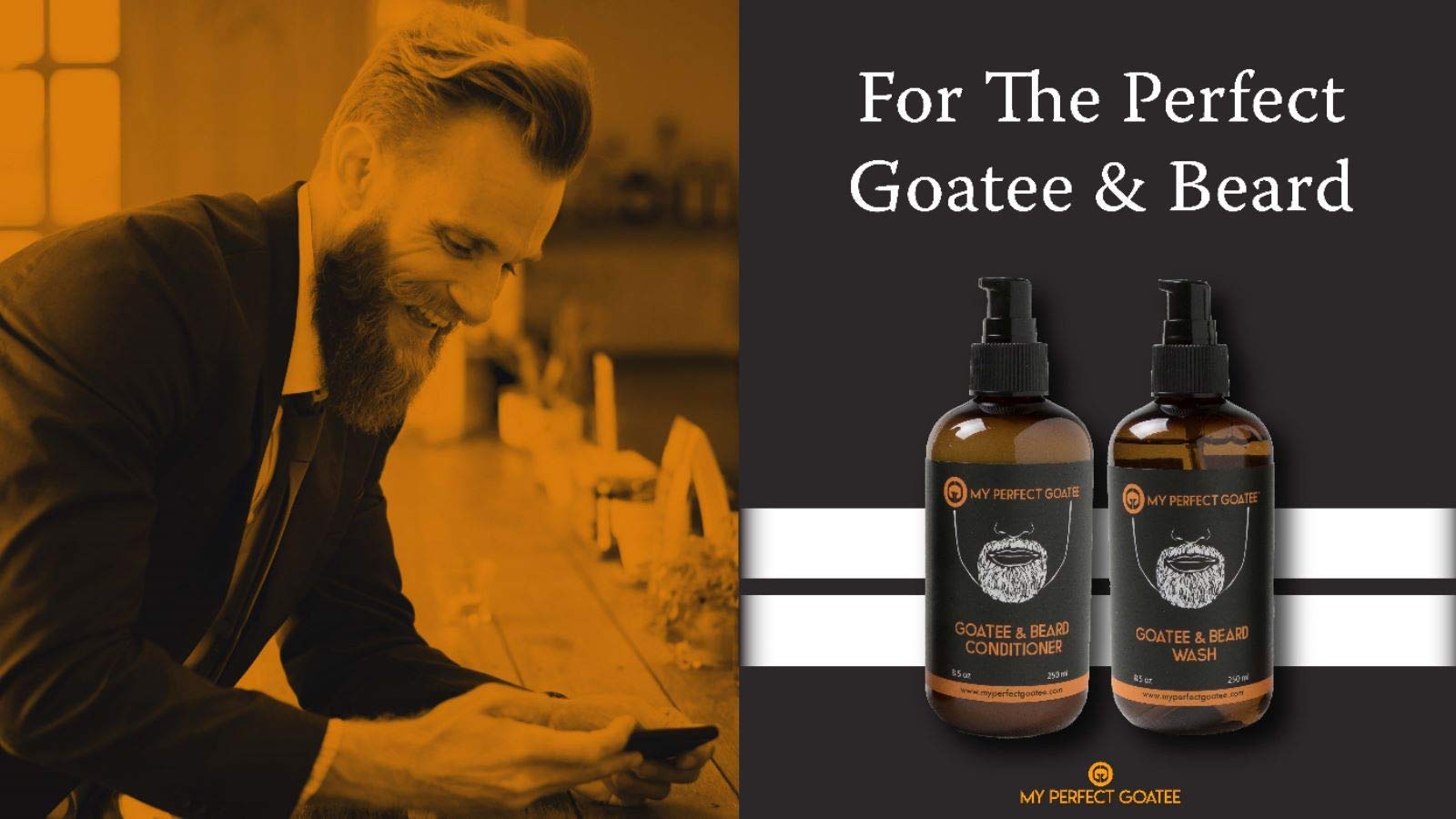 My Perfect Goatee®️ Premium Beard Wash Hydrating Facial Hair Cleanser (8.5 oz Beard Wash)