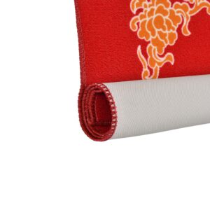 Sanvo Universal Mahjong/Paigow/Poker/Dominos/Game Table Cover,Slip Resistant Mat(Red) 31.5" x 31.5"(80cm x 80cm)