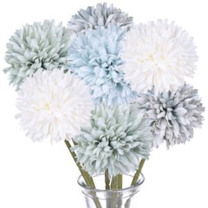 dearhouse artificial flowers, 7 pcs fake flowers silk artificial hydrangea bridal wedding bouquet for home garden party wedding decoration,multicolor