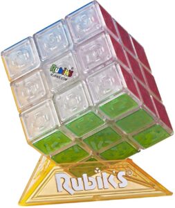 hasbro gaming rubik's cube neon pop 3 x 3 puzzle for kids ages 8 & up