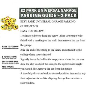 PAUTO-P Double Garage Parking Aid-Parking Ball Guide System，Parking Assistant kit Includes a retracting Ball Sensor Assist Solution.A Perfect Garage Parking Indicator