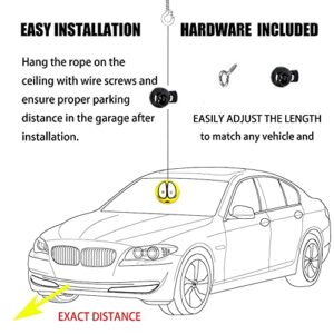 PAUTO-P Double Garage Parking Aid-Parking Ball Guide System，Parking Assistant kit Includes a retracting Ball Sensor Assist Solution.A Perfect Garage Parking Indicator