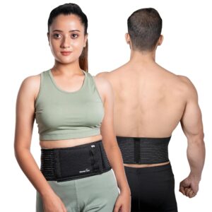 wonder care- umbilical hernia support belt abdominal binder for belly button hernias or navel hernias, hernia pain relief brace (l)…