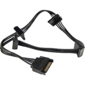 rocstor splitter cord - for hard drive, solid state drive, optical drive - black