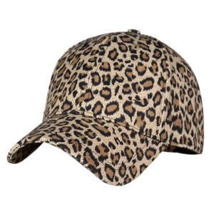 xrdss fashion leopard print baseball cap cotton embroidered cap with leather bill#3