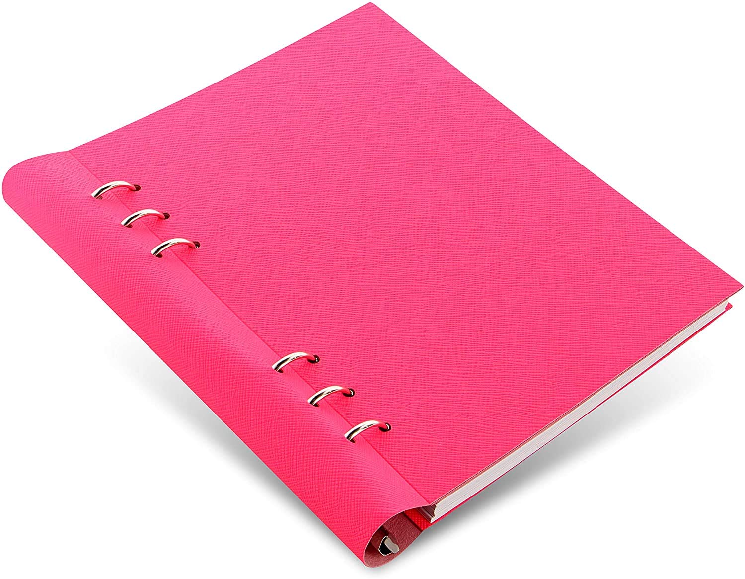 Filofax B145003 Refillable Saffiano Fluoro Clipbook, A5 Size, Pink