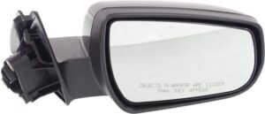 kool-vue mirror compatible with 2013-2015 chevrolet malibu & 2016 malibu limited passenger side textured black, power glass