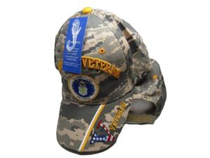 k's novelties us air force veteran v camouflage camo digital embroidered cap hat cap593bc