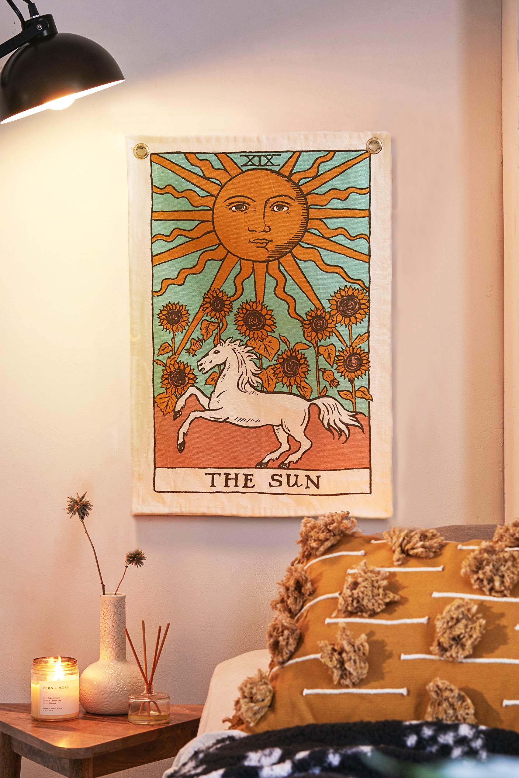 SheetKart The Sun, Moon and Star Tarot Tapestries - Aesthetic Bohemian Wall Hanging Tapestry for Bed Room Home Decor