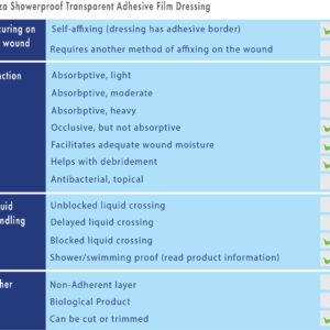 Showerproof Transparent Adhesive Film Dressing 4" x 4" 3/4" 50 Per Box