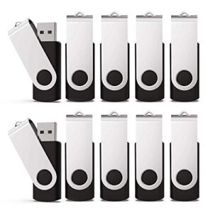 kexin 10 pack 32gb flash drive usb drive memory stick thumb drive, black usb 2.0