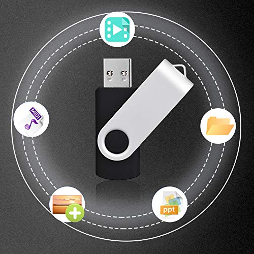 KEXIN 10 Pack 32GB Flash Drive USB Drive Memory Stick Thumb Drive, Black USB 2.0