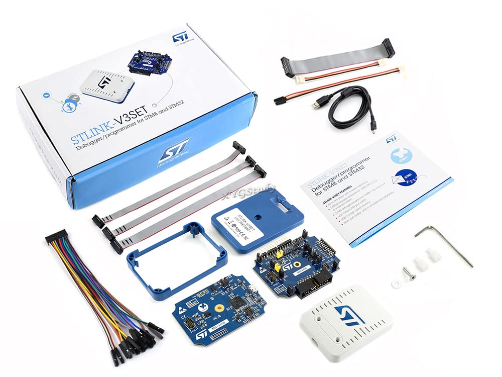 STLINK-V3SET Microcontrollers ST STM8 and STM32 MCU USB Swim JTAG SWD Modular Stand-Alone in-Circuit Debugger Programmer (SPI, I2C, CAN, GPIOs) @XYG