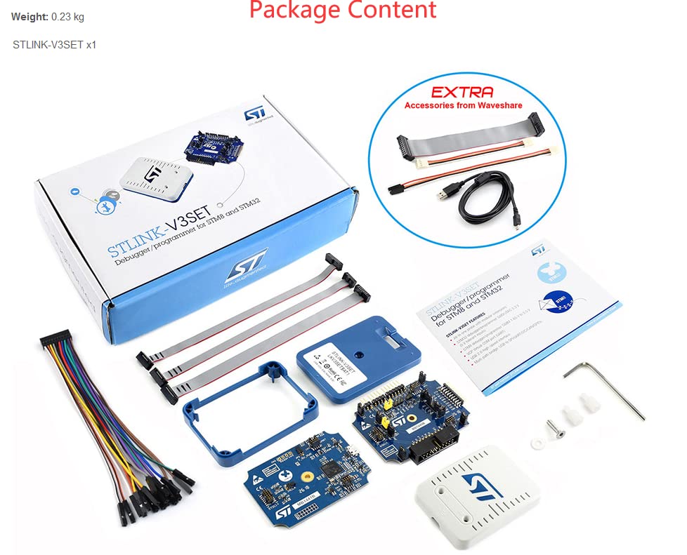 STLINK-V3SET Microcontrollers ST STM8 and STM32 MCU USB Swim JTAG SWD Modular Stand-Alone in-Circuit Debugger Programmer (SPI, I2C, CAN, GPIOs) @XYG