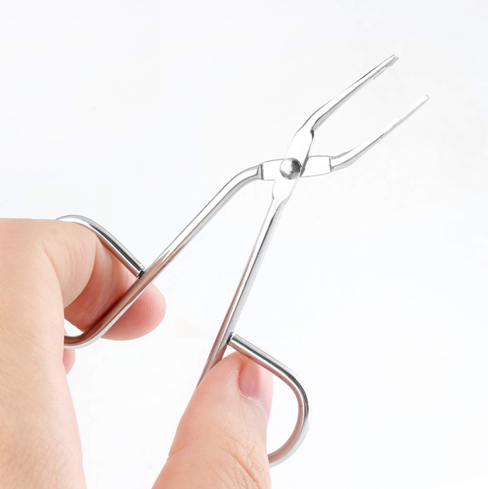 Professional Stainless Steel Eyebrow Scissor Pliers Straight Tip Flat Tweezers Clip Hair Remover Eyebrows Shaped Tool For Lady Women Men