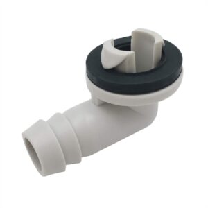 air jade 3/5 inch(15mm) air conditioner drain hose connector elbow fitting with rubber ring, universal fit mini-split ac unit and window air conditioning unit