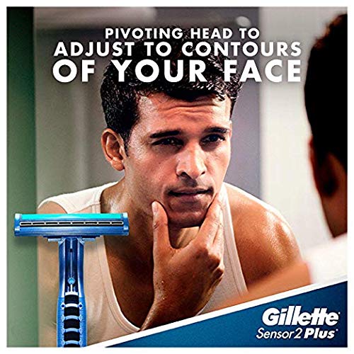 Gillette two Boxes of 52 Men's Custom Plus Disposable Razor with Powder Lubrastrip (104 Count)