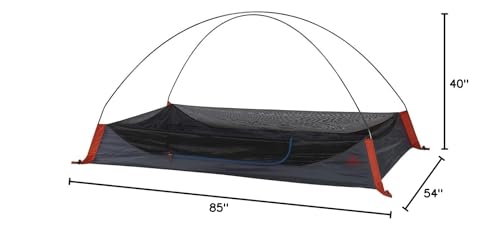 Kelty Late Start 2P - Lightweight Backpacking Tent with Quickcorners, Aluminum Pole Frame, Waterproof Polyester Fly, 2 Person Capacity