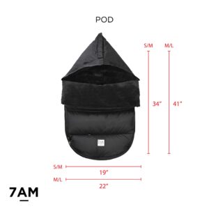 7AM Enfant Universal Stroller Footmuff - Water Repellent Winter Bunting Bag for Strollers & Car Seats, Soft Micro-Fleece & Plush Lined Stroller Footmuff for Baby Boy & Girl | WaxedPOD