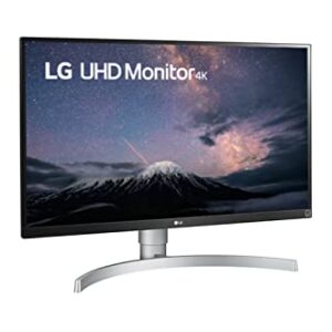 LG 27UL650-W Monitor 27" 4K UHD (3840 x 2160) IPS Display, VESA DisplayHDR 400, sRGB 99% Color Gamut, Radeon FreeSync, 3-Side Virtually Borderless Display- White