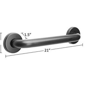 CSI Bathware Straight Grab Bar Bath, 18",1.25" Diameter Matte Black