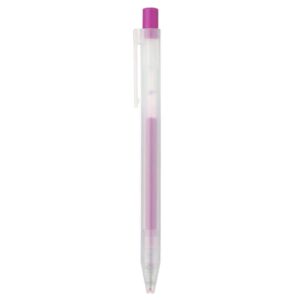 muji pen retractable gel ink bollpoint pens 0.5mm, 8-colors pack (japanese color)