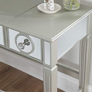 Linon Home Décor Vanity Set Silver