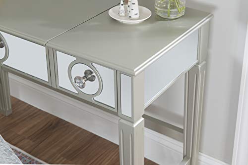 Linon Home Décor Vanity Set Silver