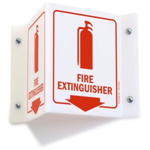 smartsign "fire extinguisher" projecting sign | 5" x 6" acrylic